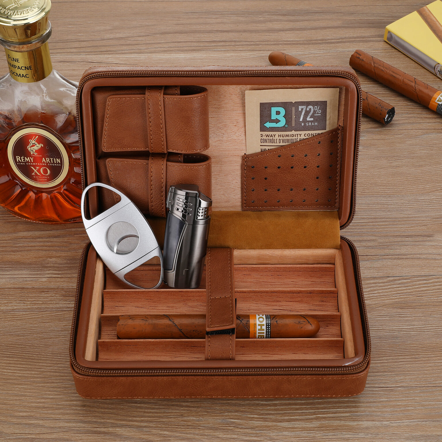 Cigar Travel Humidor with Humidifier Pocket – CiTree